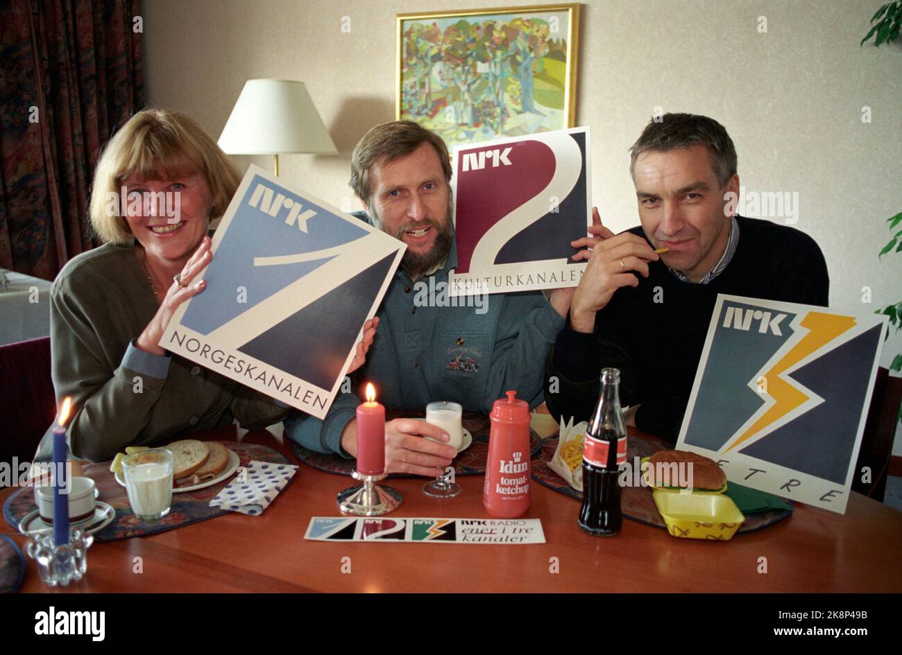 Three nrk channels and three channel managers hi-res stock photography ...