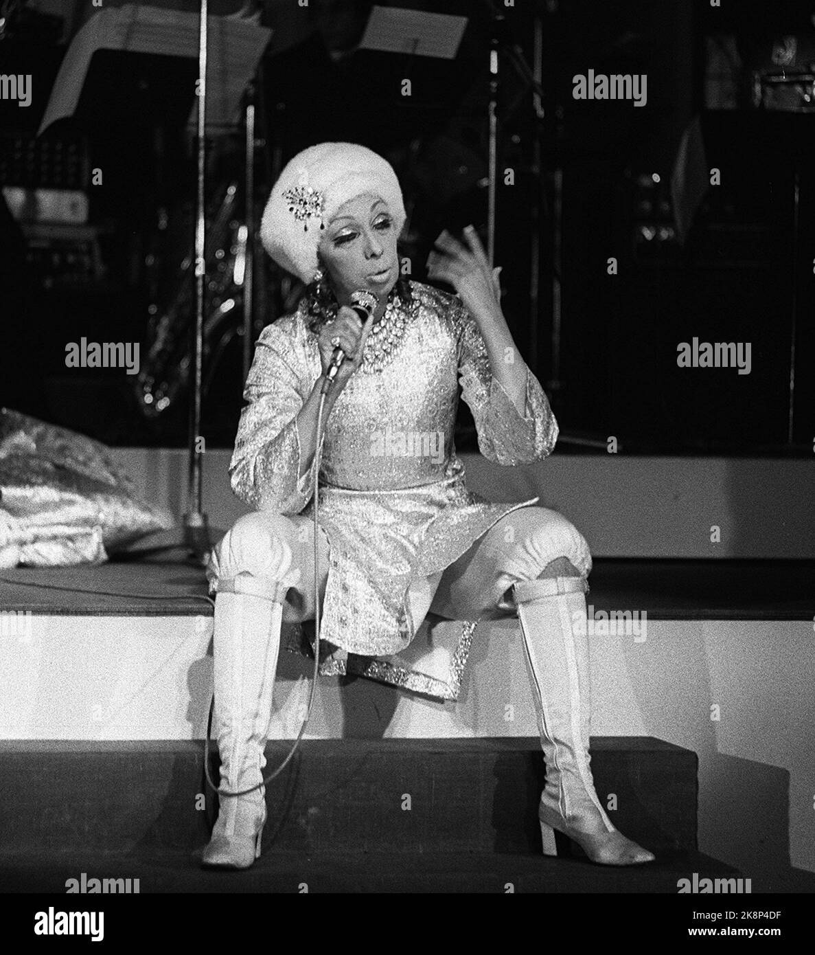Oslo 19710223: Singer Josephine Baker, here during an appearance in the ...