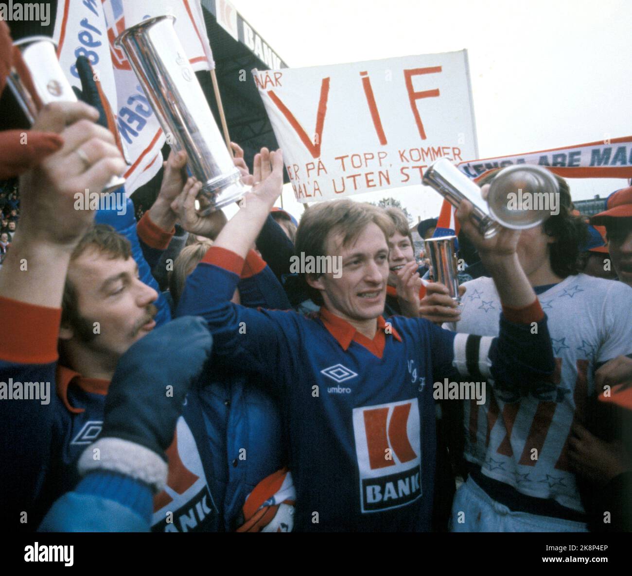 Oslo, 19801026. Cup final 1980. Lillestrøm - Vålerenga (1-4). Ullevaal ...