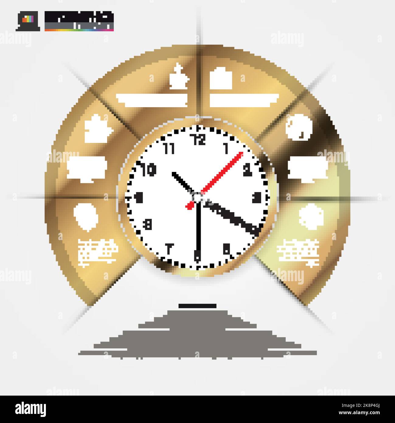 Infographics. Business concept. Colorful circle with icons. Modern work ...