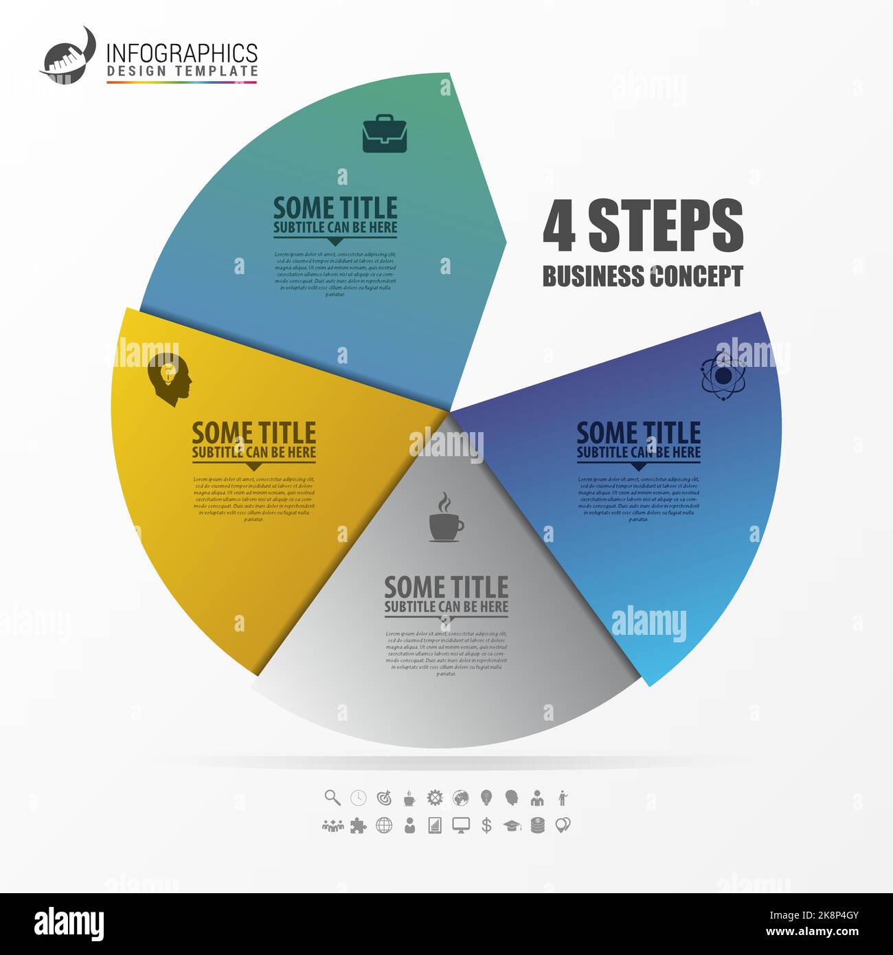 Infographic template. Business concept with 4 steps. Vector ...