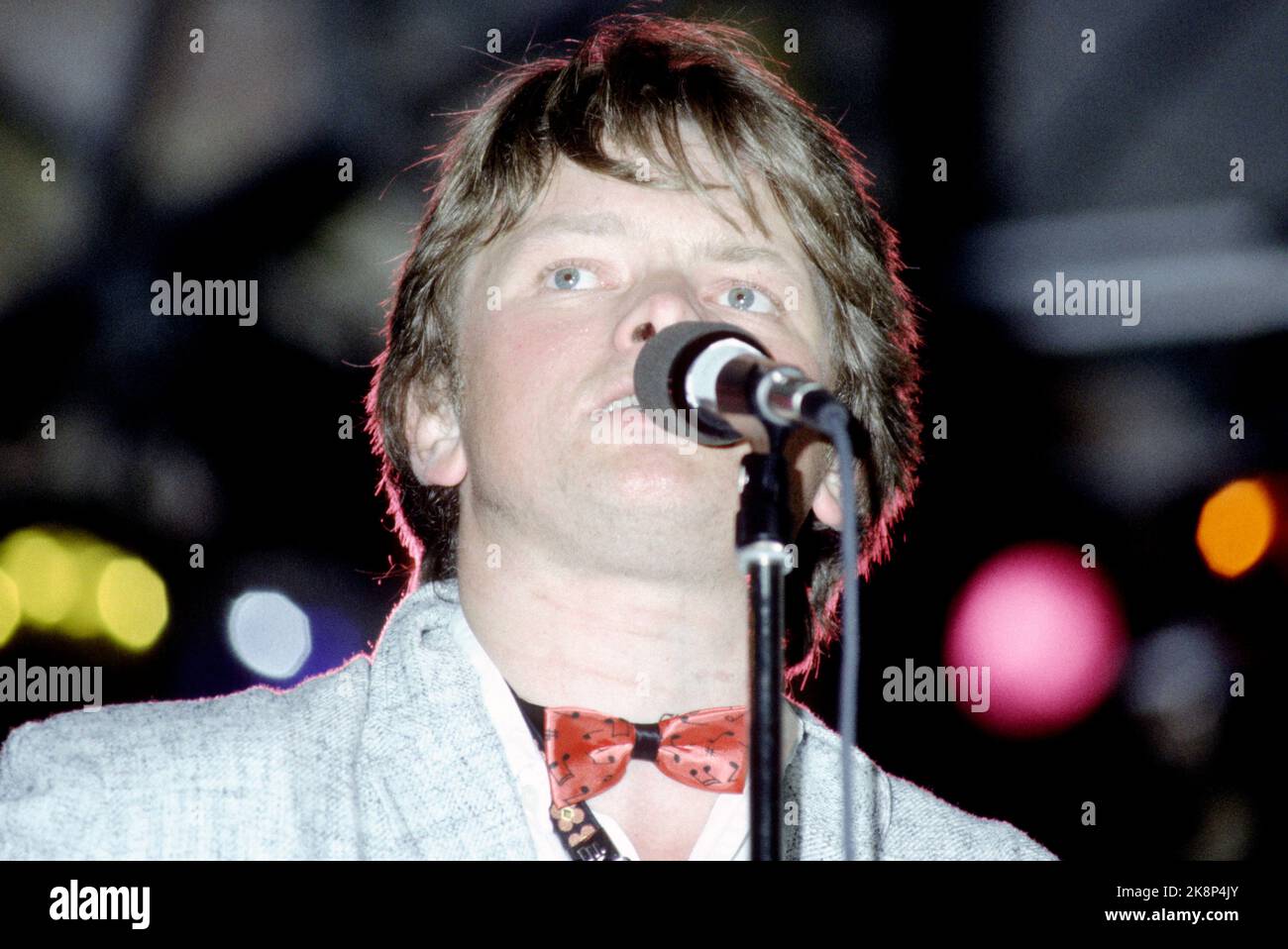 1985 Musician and singer Jan Eggum on stage. Photo: Per Borglund / NTB ...