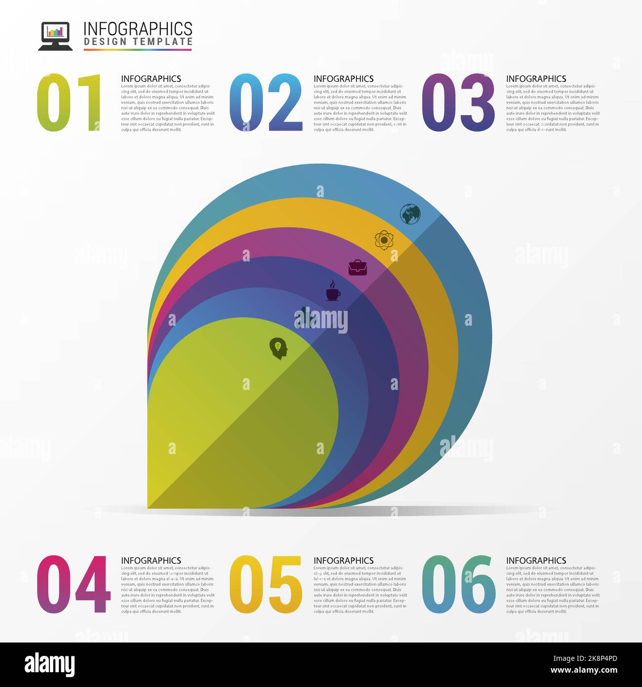 Circle infographic. Template for diagram. Vector illustration Stock ...