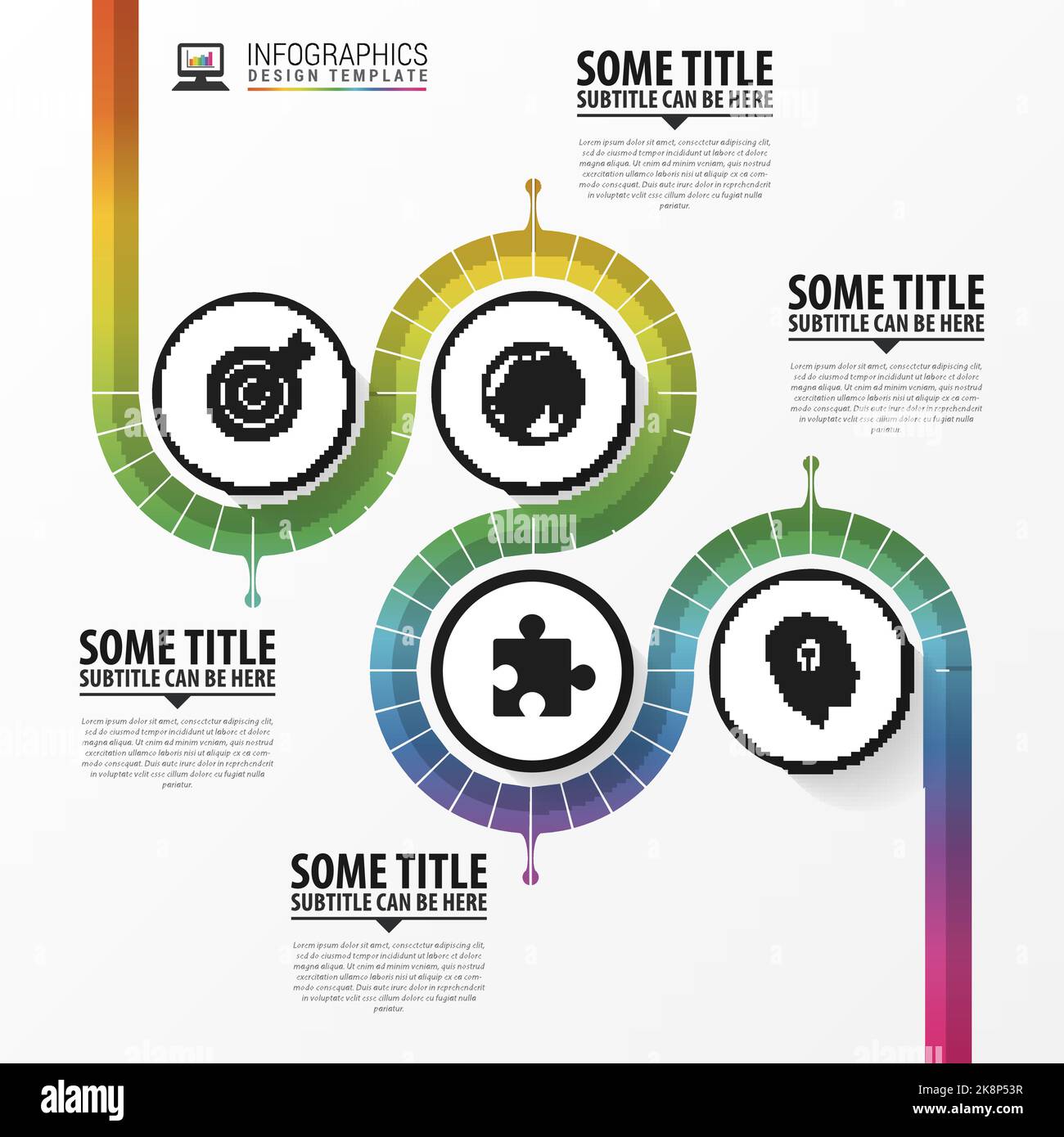 Abstract colorful business path. Timeline infographic template. Vector ...