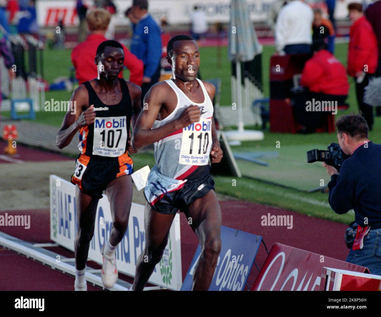 Oslo 19930710. Yobes Ondieki (Ken) Wins 10,000 M With New World Record ...