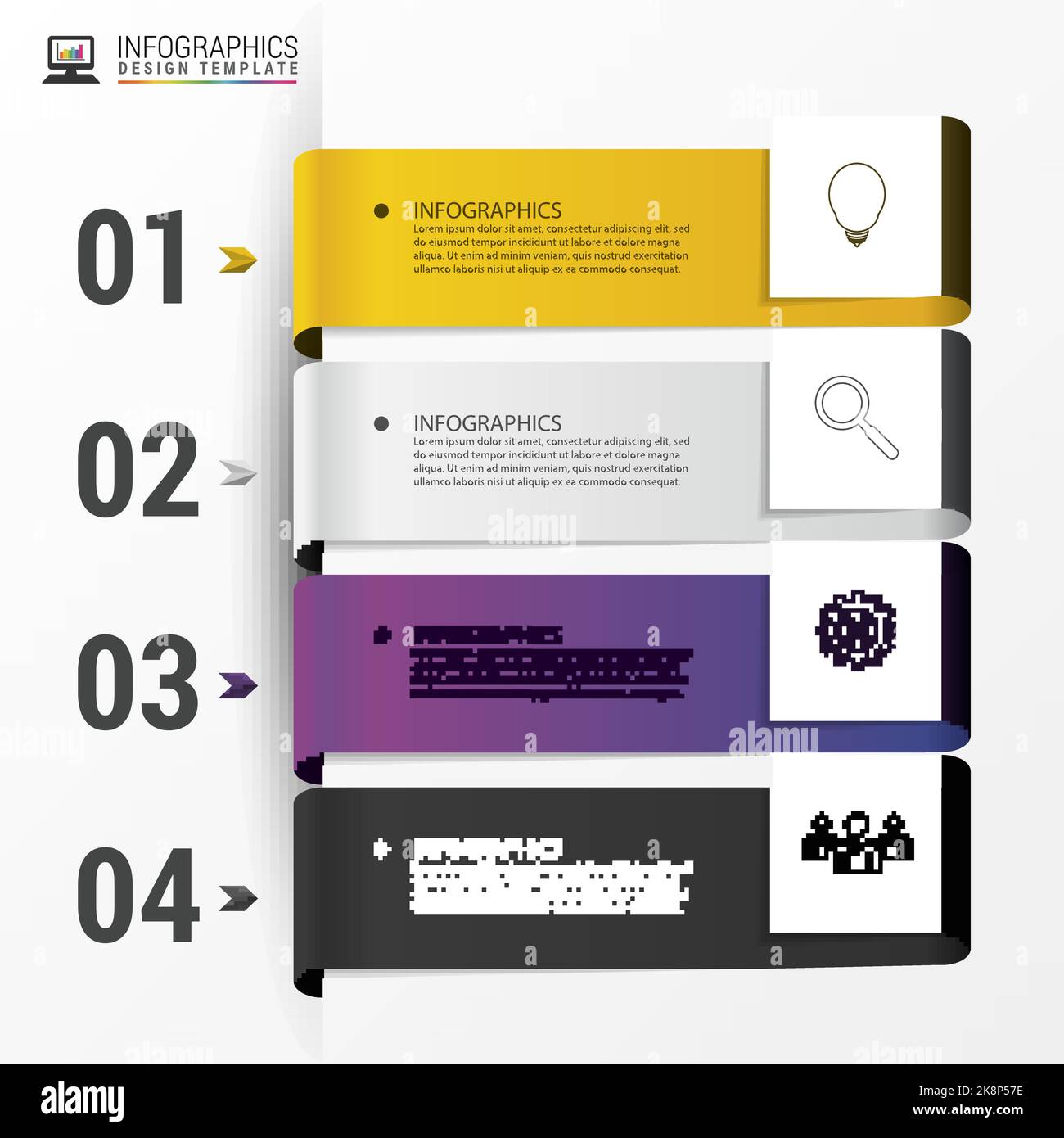 Design paper banners template infographic hi-res stock photography and ...