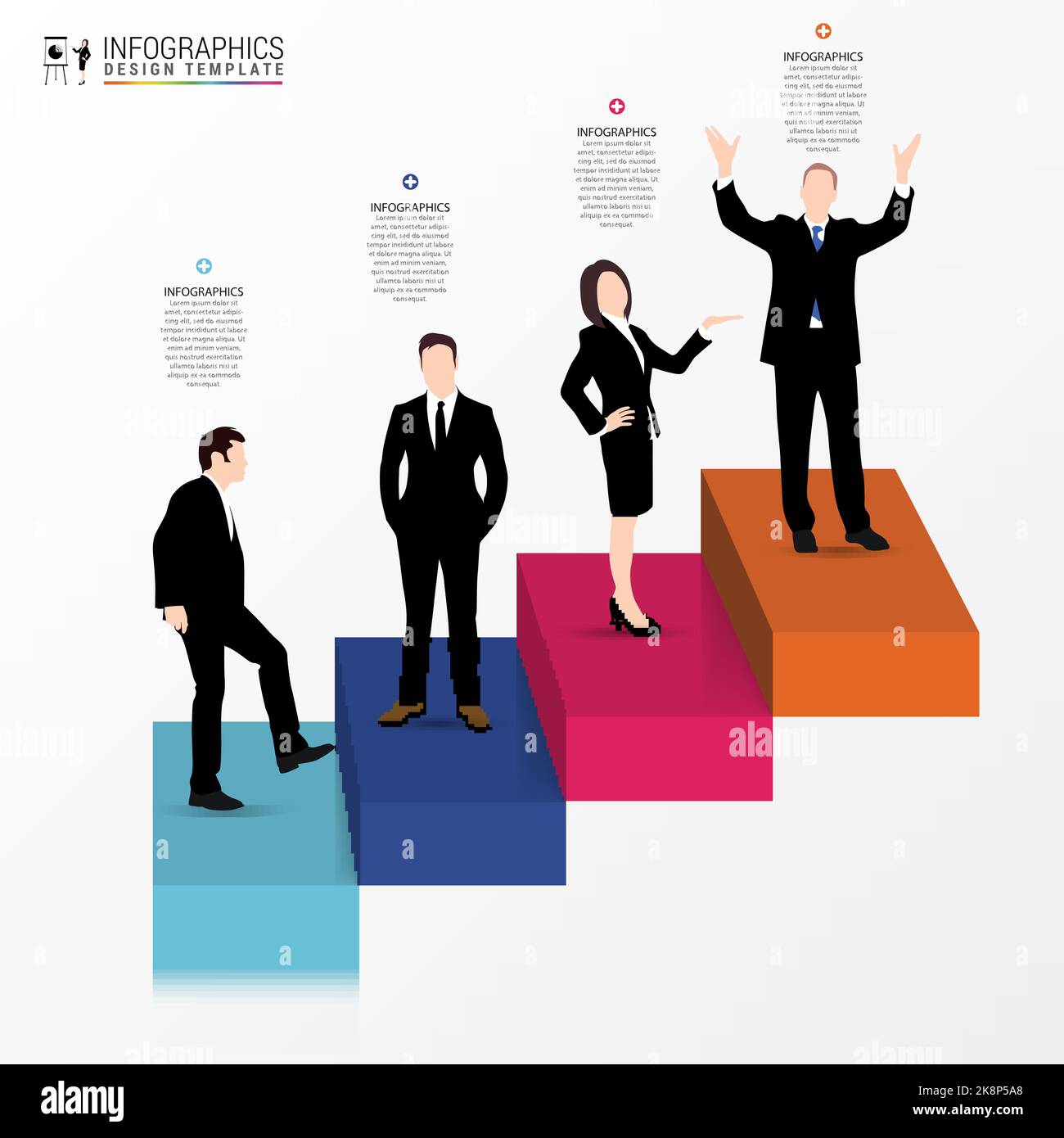 Business people. Infographic design template. Vector illustration Stock ...