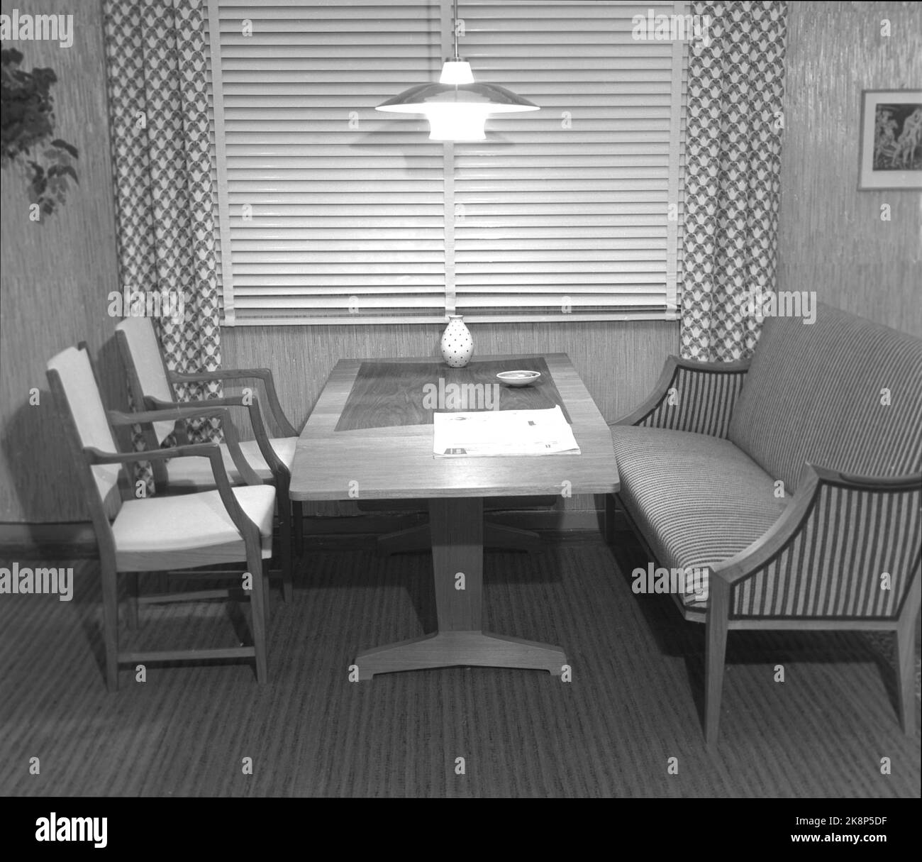 Oslo 19500531. Modern furniture from the 50s. Here's coffee table with ...