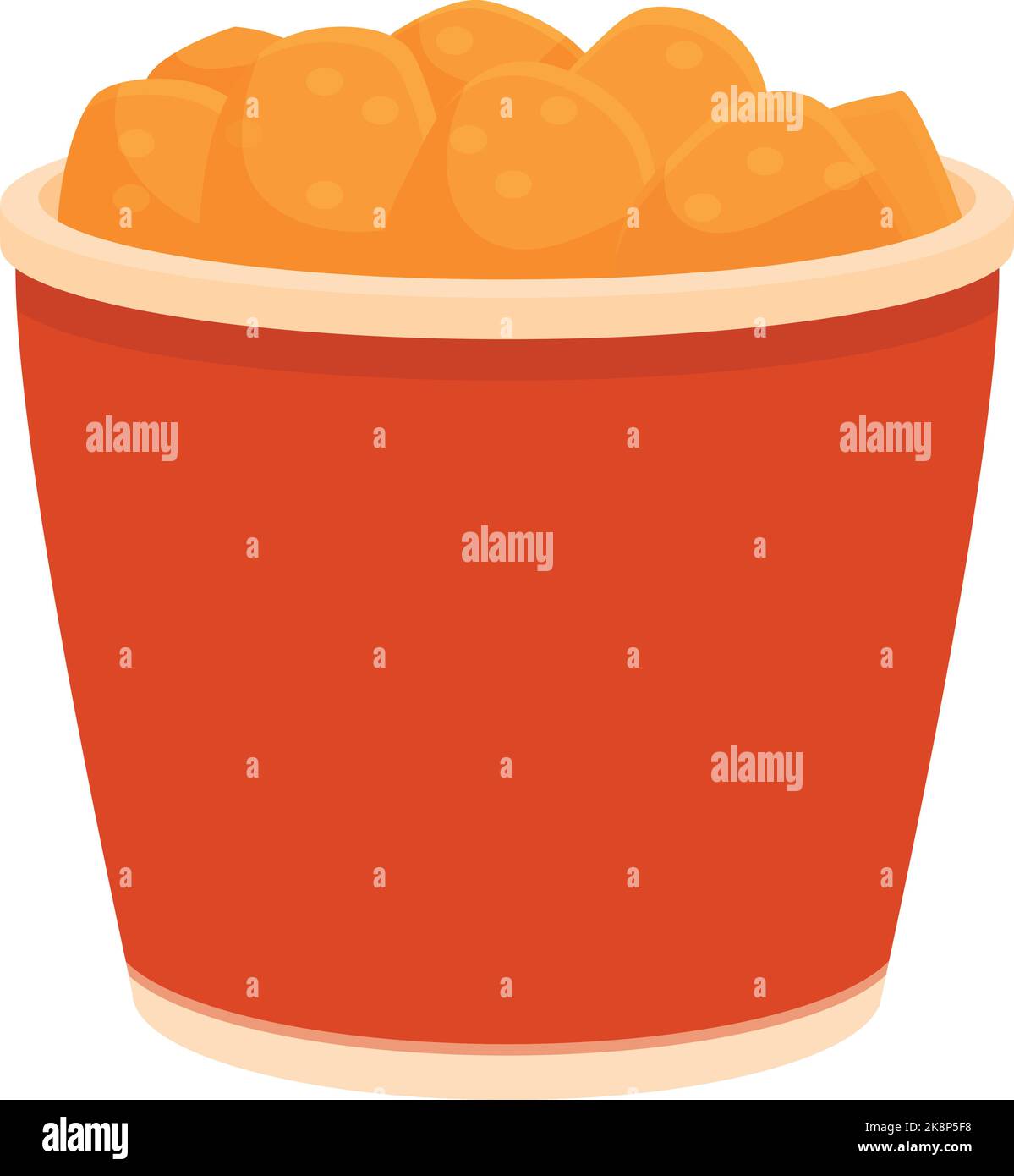 Fried nugget box icon cartoon vector. Fast food. Hot lunch Stock Vector ...