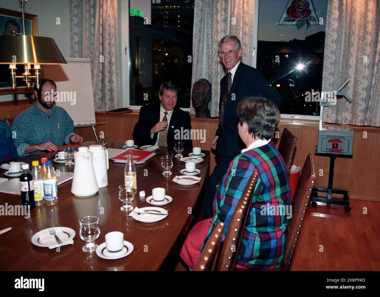 Oslo on October 17, 1994. Sweden's Prime Minister Ingvar Carlsson on ...