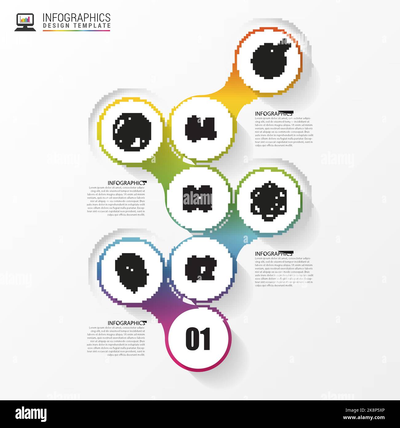 Process timeline organization flowchart infographics hi-res stock ...