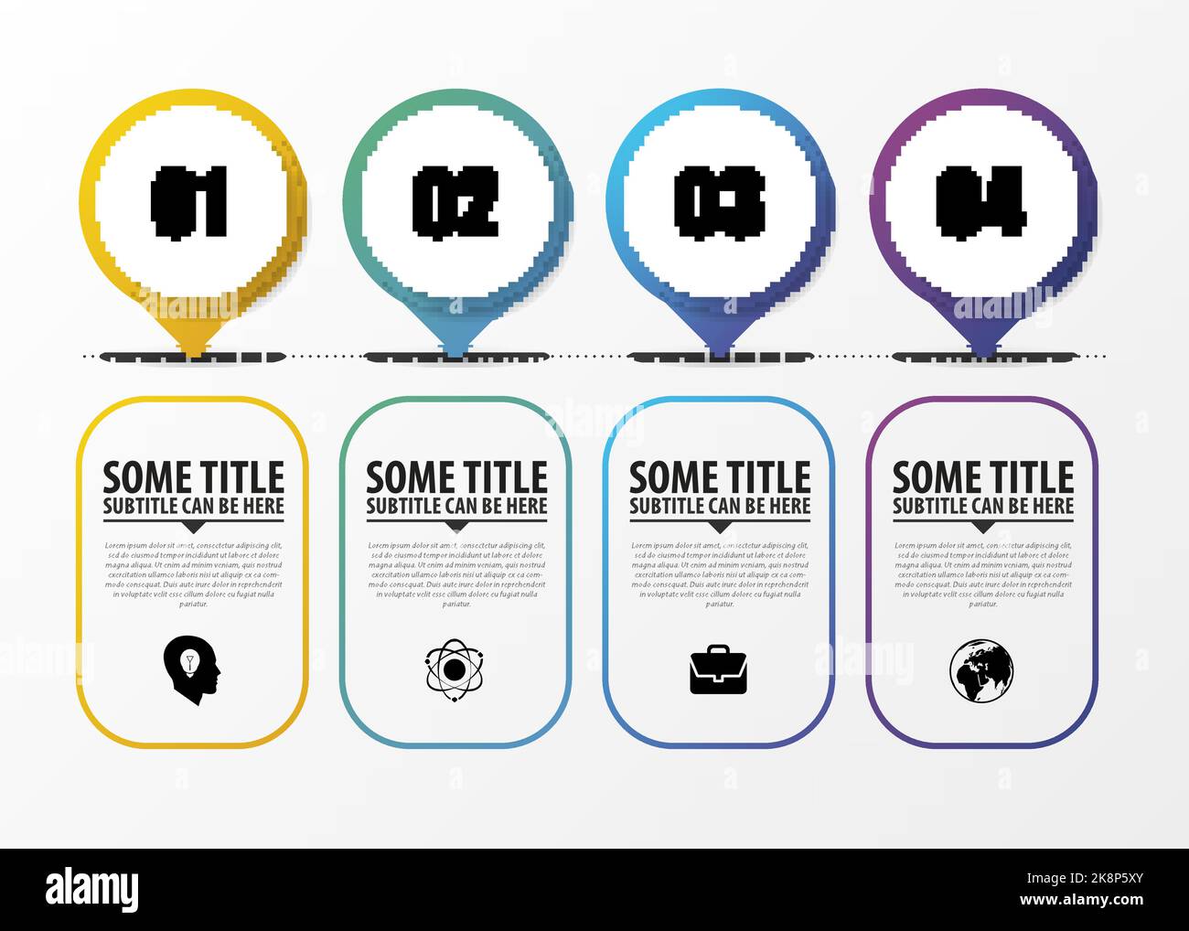 Timeline Infographic with pointers. Modern design template. Vector ... Timeline Infographic with pointers. Modern design template. Vector ...