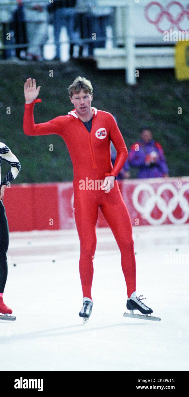 Men geir karlstad rejoices after his 1500 meters photo hi-res stock ...