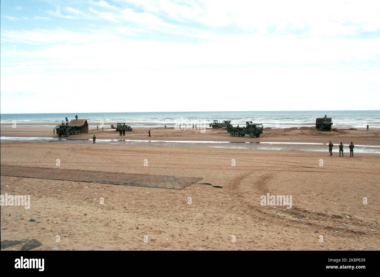 Omaha Beach, Normandie 19940605. Memory holiday, 50 years ago D-Day in ...