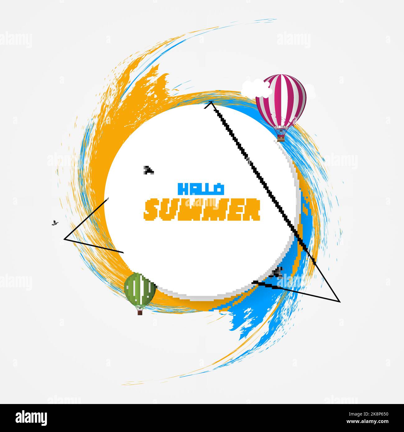 Summer background. Summer fun. Hello Summer. Vector illustration Stock ...