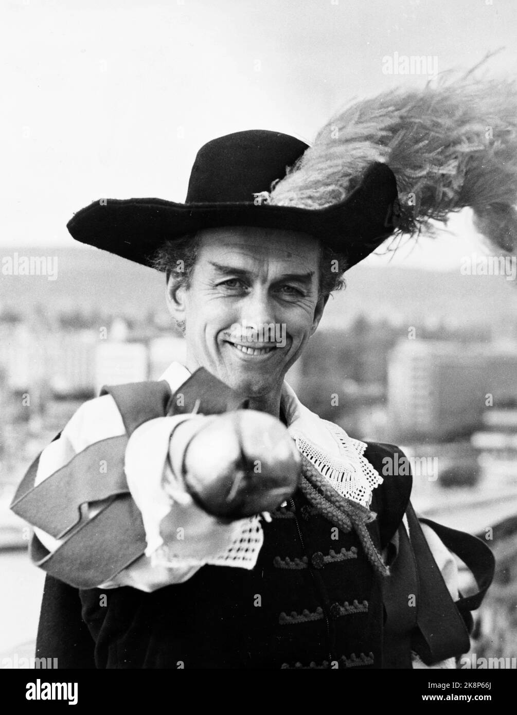 Oslo October 1967. Actor Toralv Maurstad plays in "The Three Musketer ...