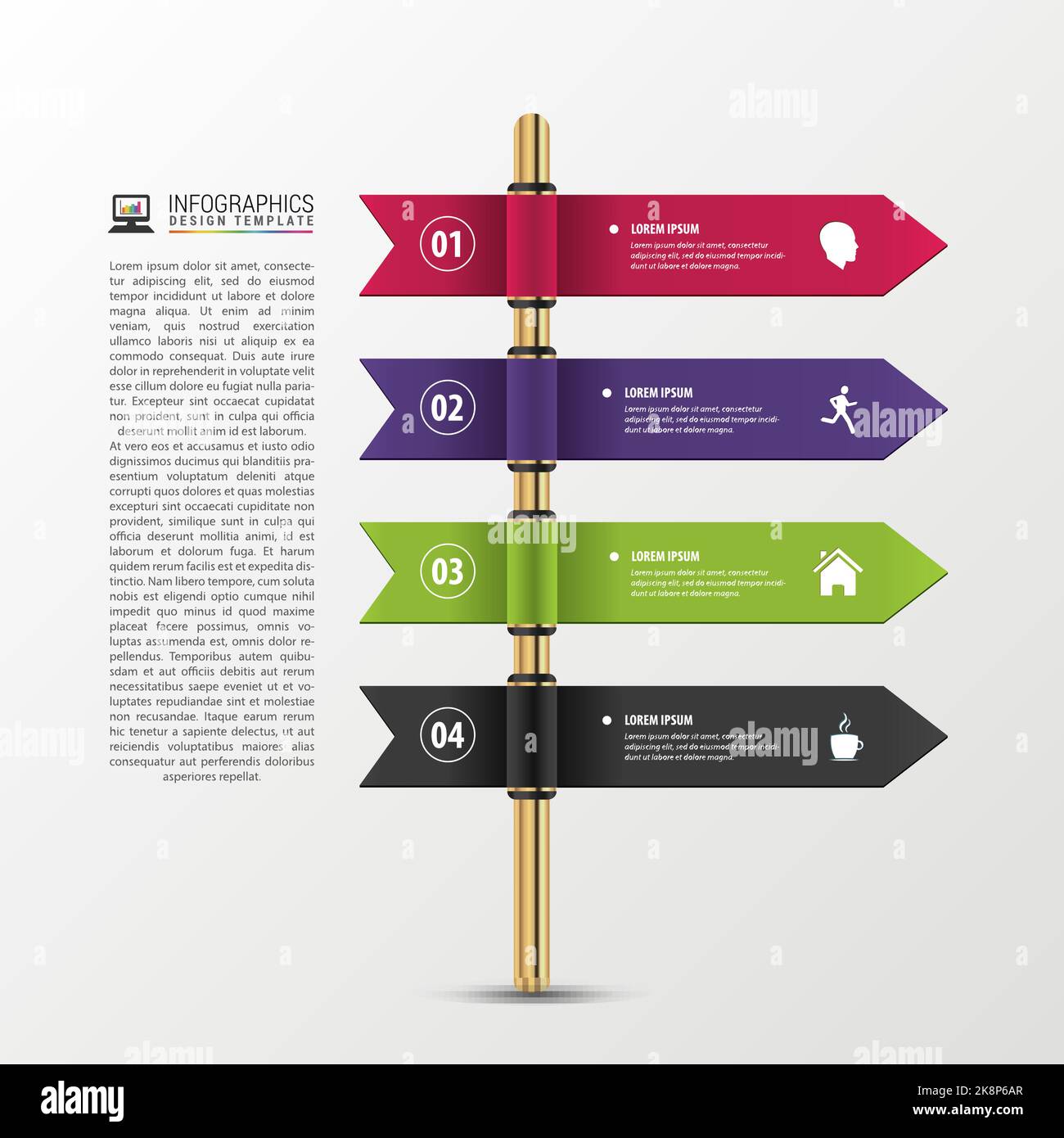 Banner steps business template. Infographic design. Vector illustration ...
