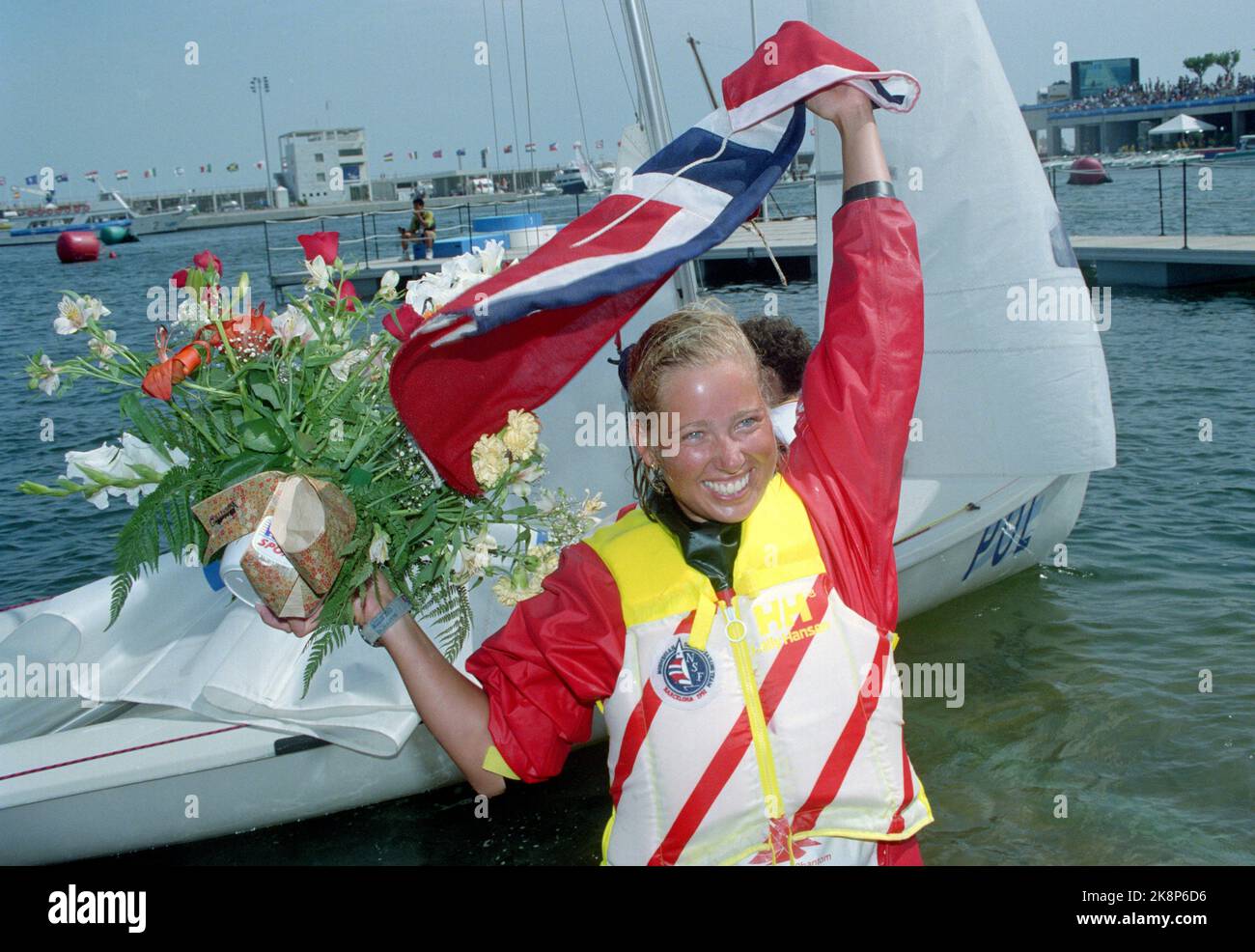 Barcelona 19920803. The Summer Olympics in Barcelona. Linda Andersen ...