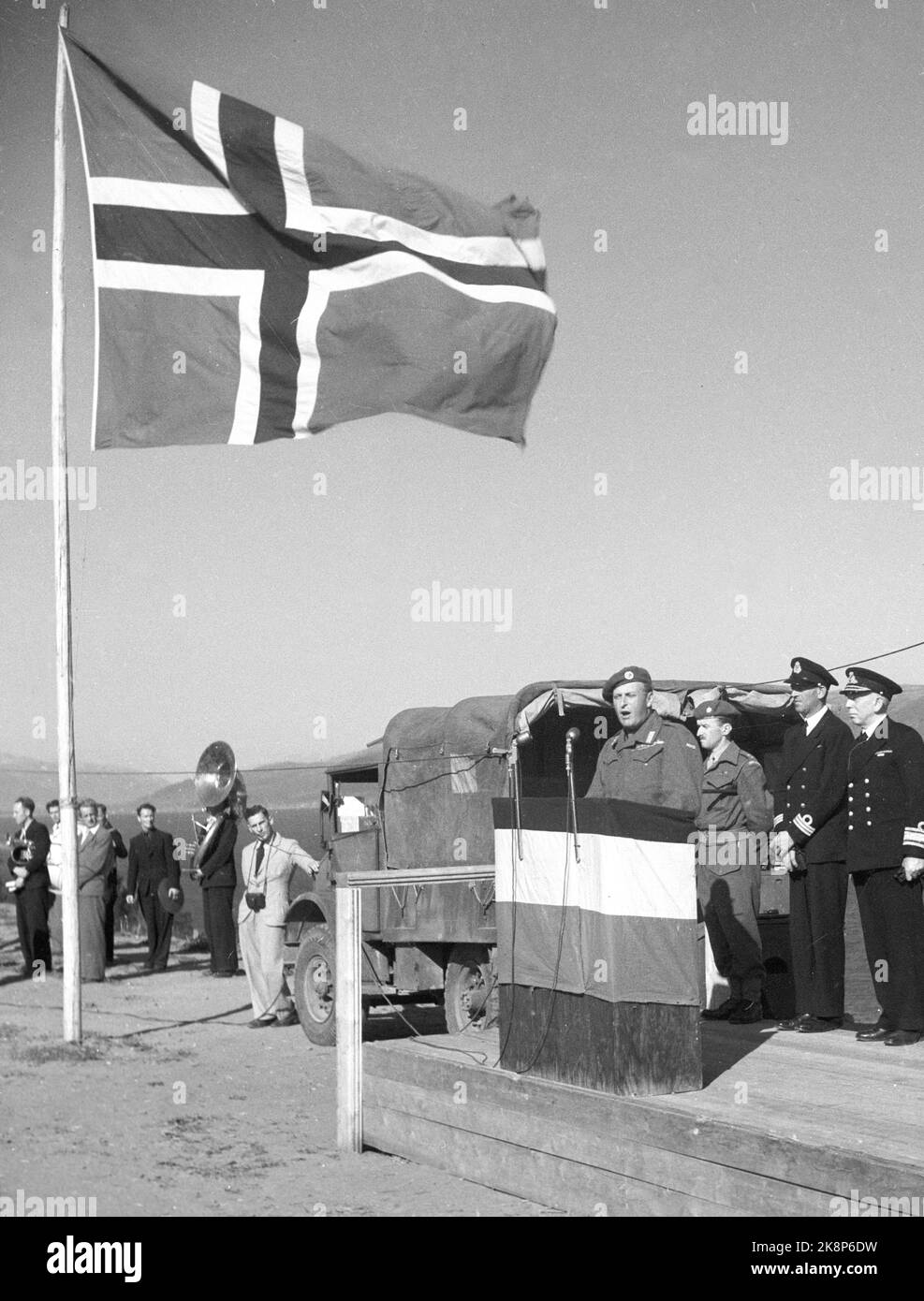 Tromso in the fall of 1945 the crown princes visit hi-res stock ...