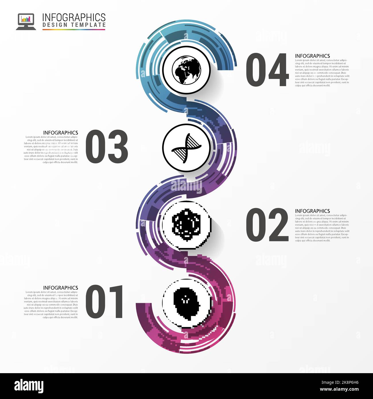Timeline infographics template. Colorful modern design. Vector ...