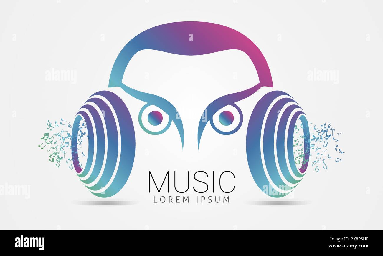 Modern abstract headphones. Music symbol. Vector illustration Stock ...