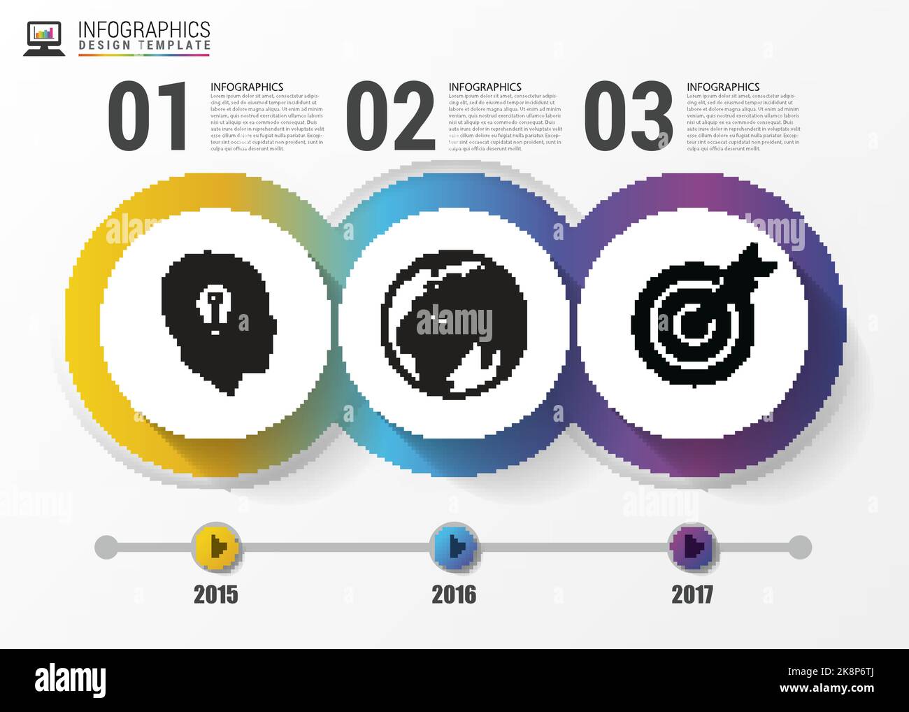 Circles for timeline infographic. Modern design template. Business ...