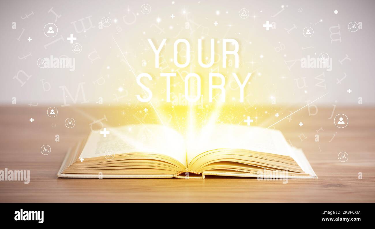 open book, social networking concept Stock Photo - Alamy