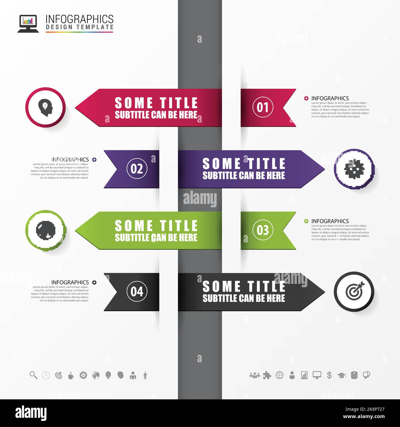 Banner steps business template. Infographic design. Vector illustration ...