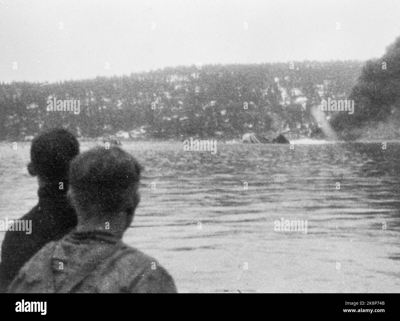 Drøbak / Son / Oslofjorden April 9, 1940 The heavy cruiser "Blücher ...