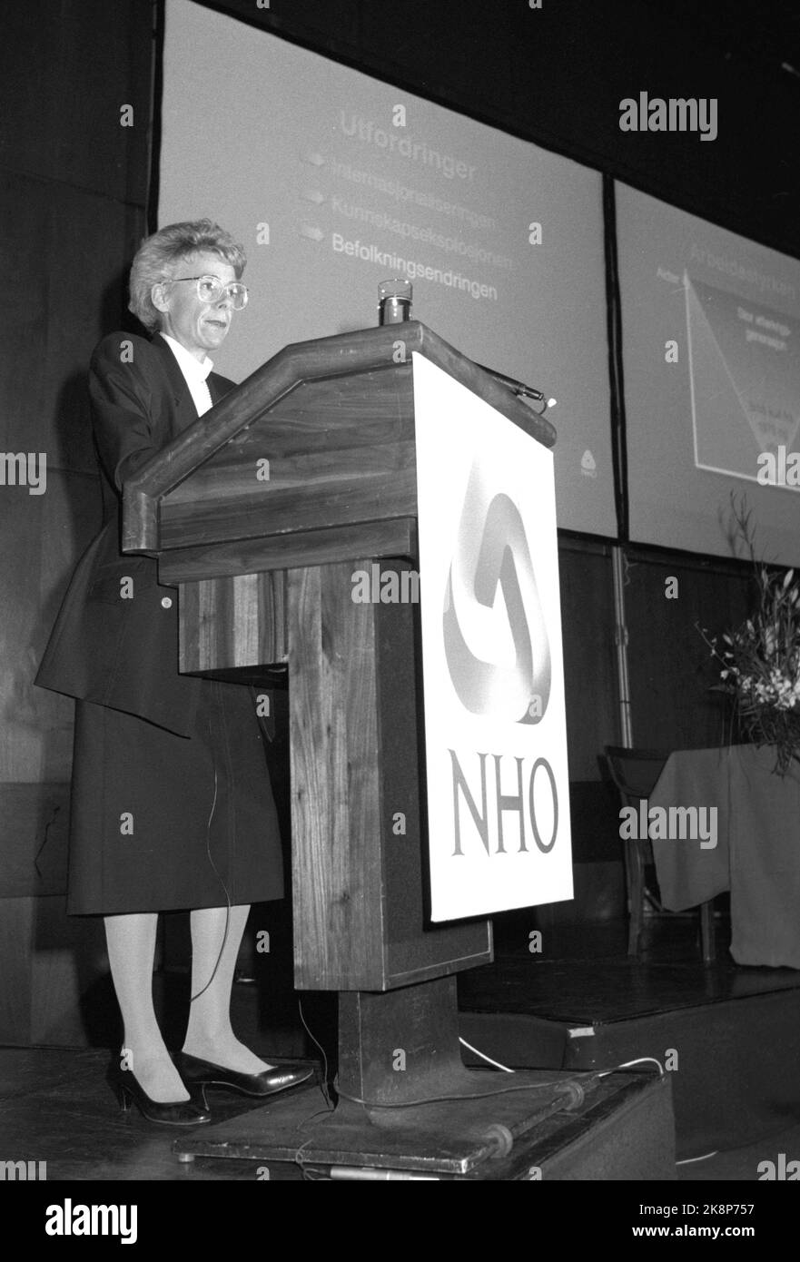 Oslo 19890103. NHO (Business Life Organization) is officially opened as ...