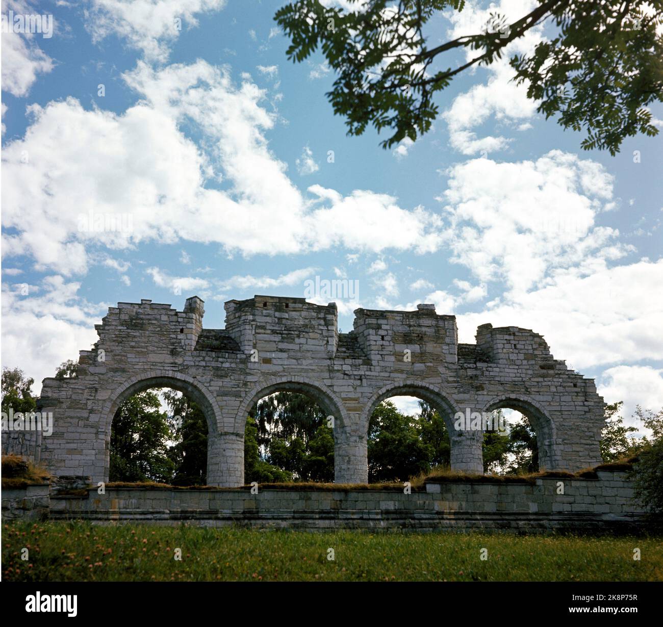 Hamar about 1965 the cathedral ruins at hamar photo hi-res stock ...