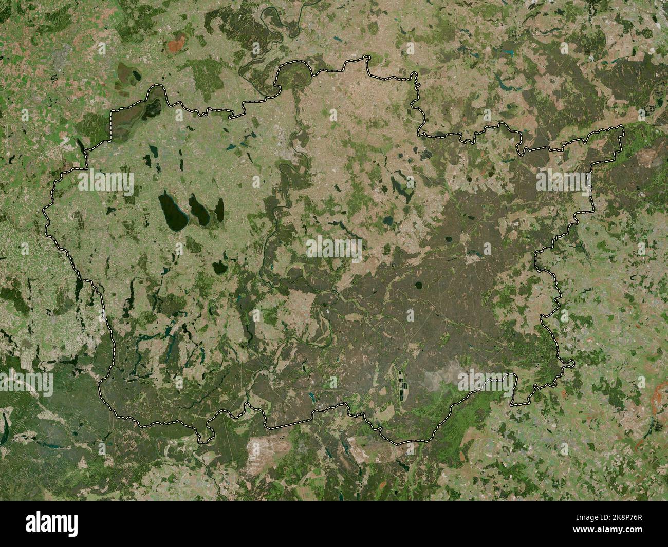 Alytaus, county of Lithuania. High resolution satellite map Stock Photo ...