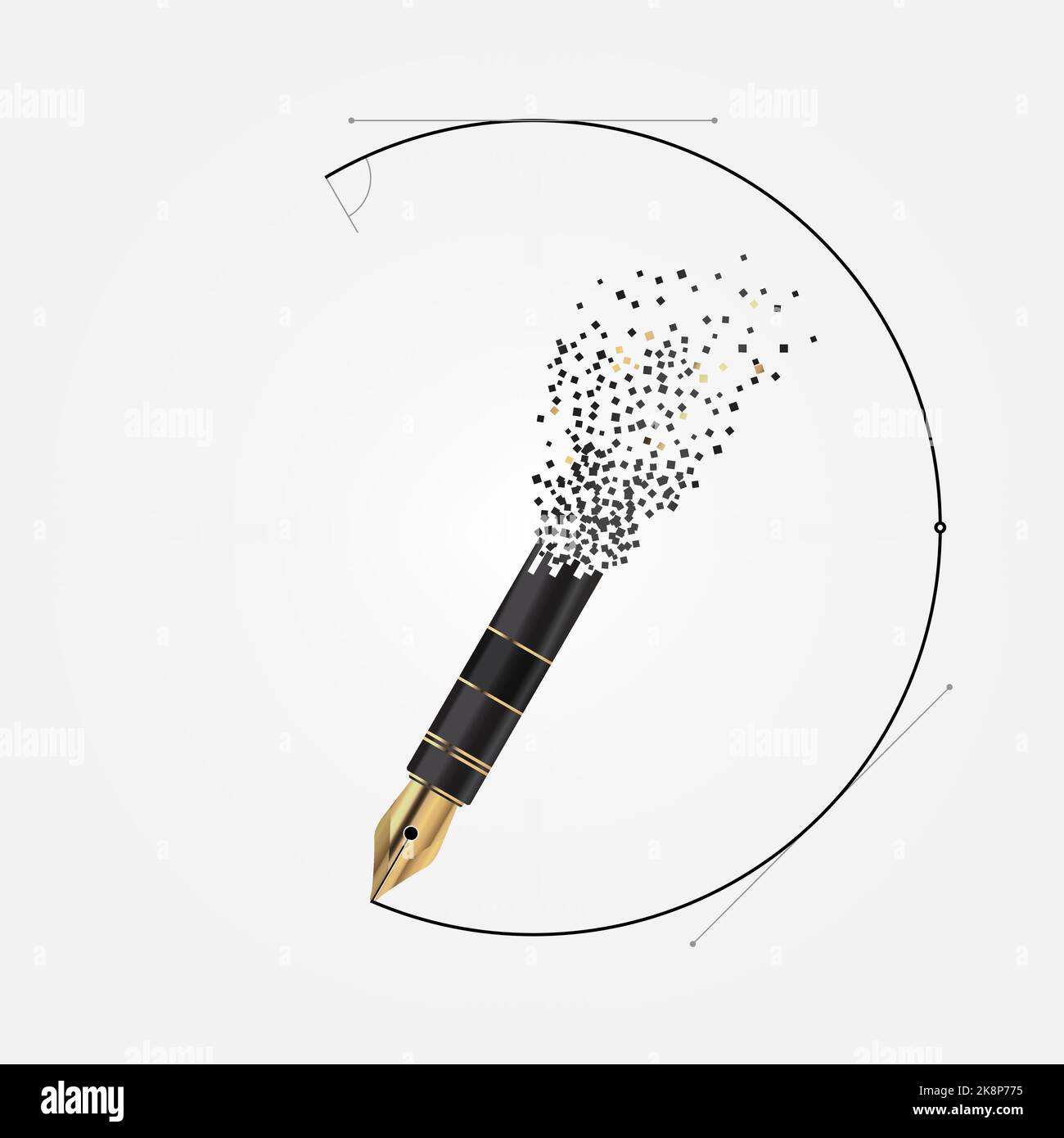 Modern art design of the pen. Vector illustration Stock Vector Image ...