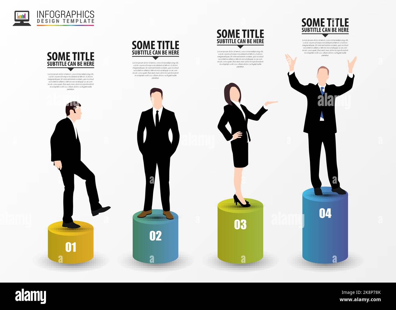 Business people. Infographic design template. Vector illustration Stock ...