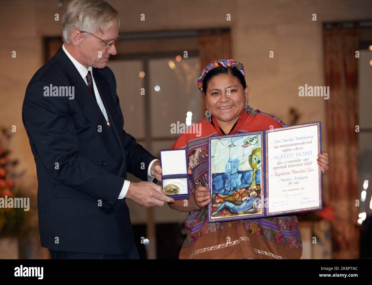 Oslo 19921210: Nobel Peace Prize 1992. The Nobel Peace Prize 1992 to ...