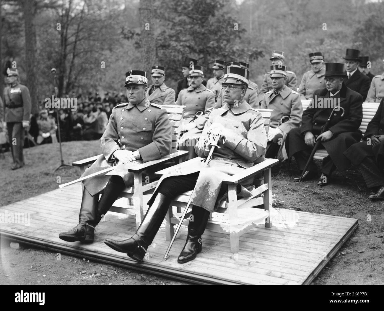 Halden 1938 Carl XII - memory support is unveiled at Fredriksten ...