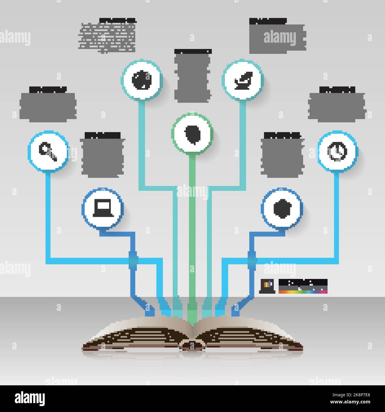 Open book. Infographic design template. Vector illustration Stock ...