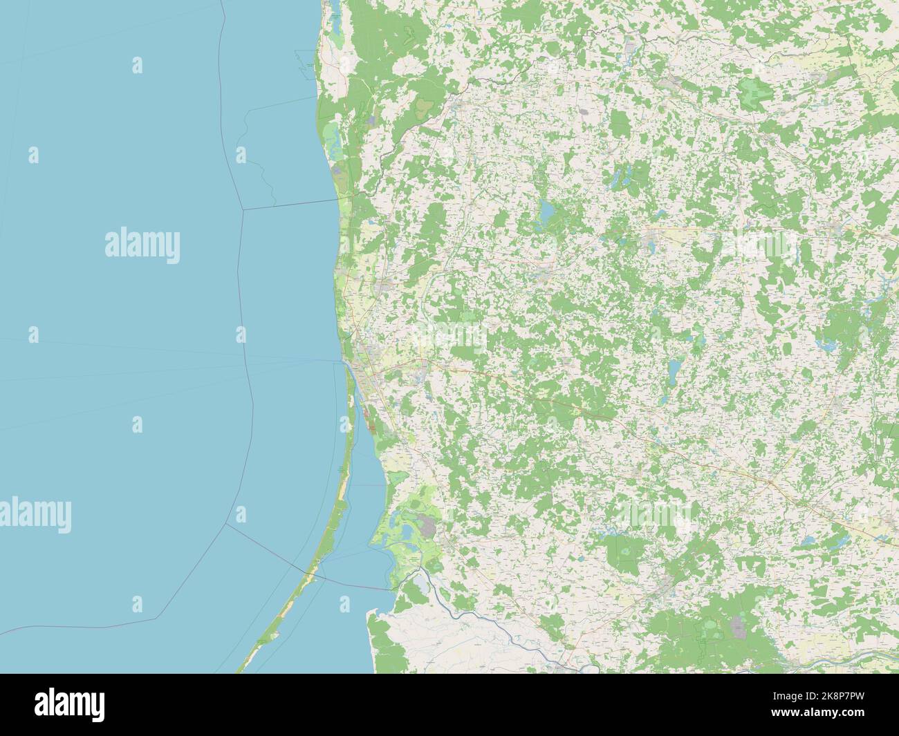 Klaipedos, county of Lithuania. Open Street Map Stock Photo - Alamy