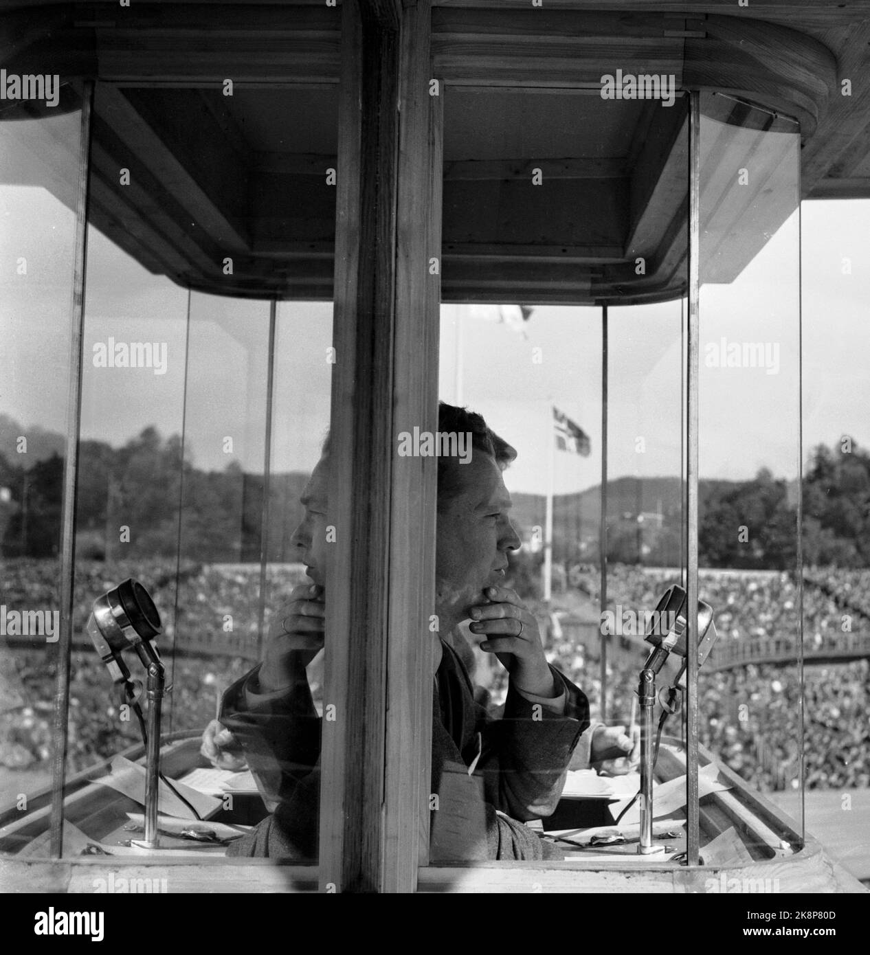 Arne kjus current ntb microphones radio studios alone hi-res stock ...