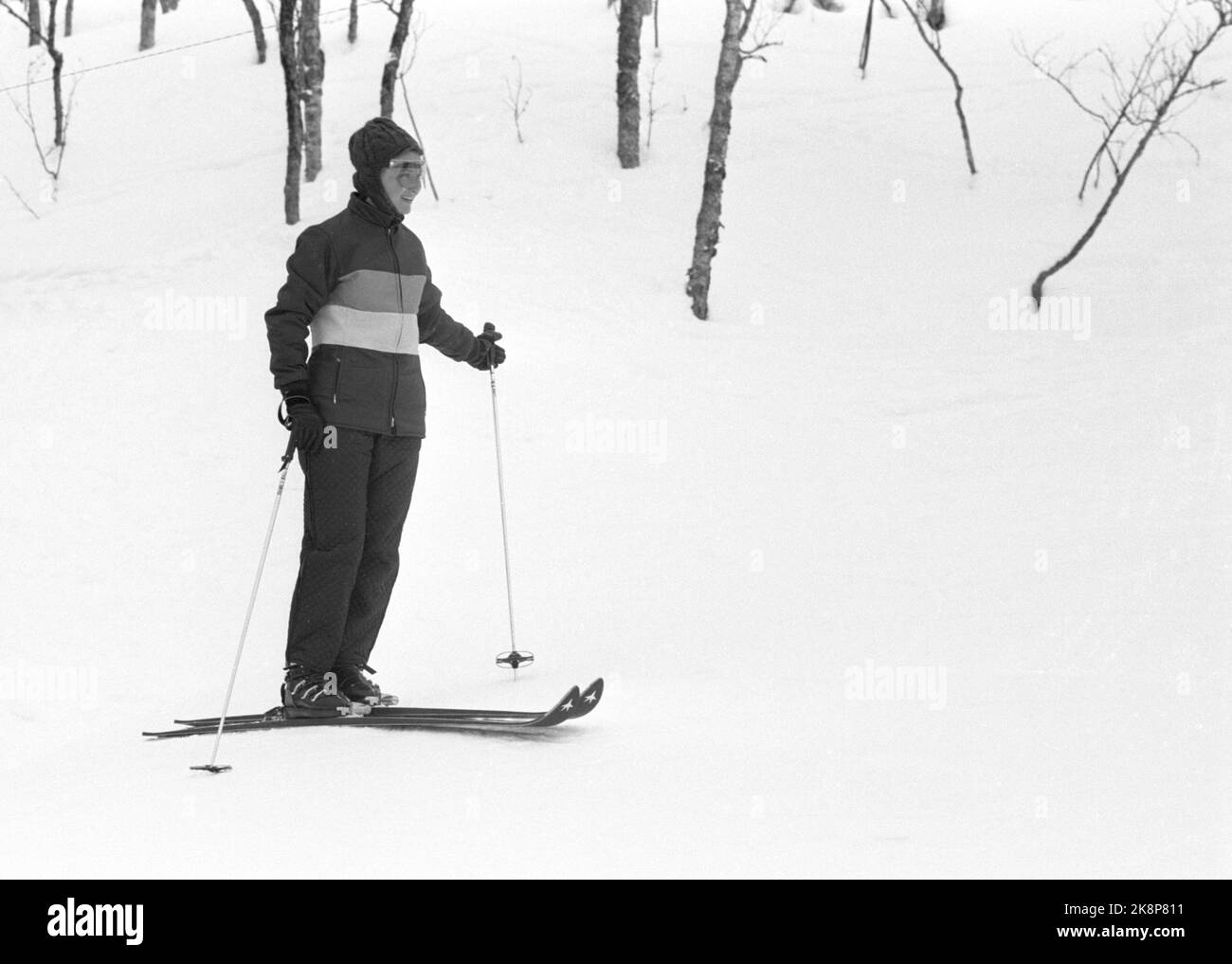1969 crown princess sonja in alpinbakken in hemsedal photo hi-res stock ...