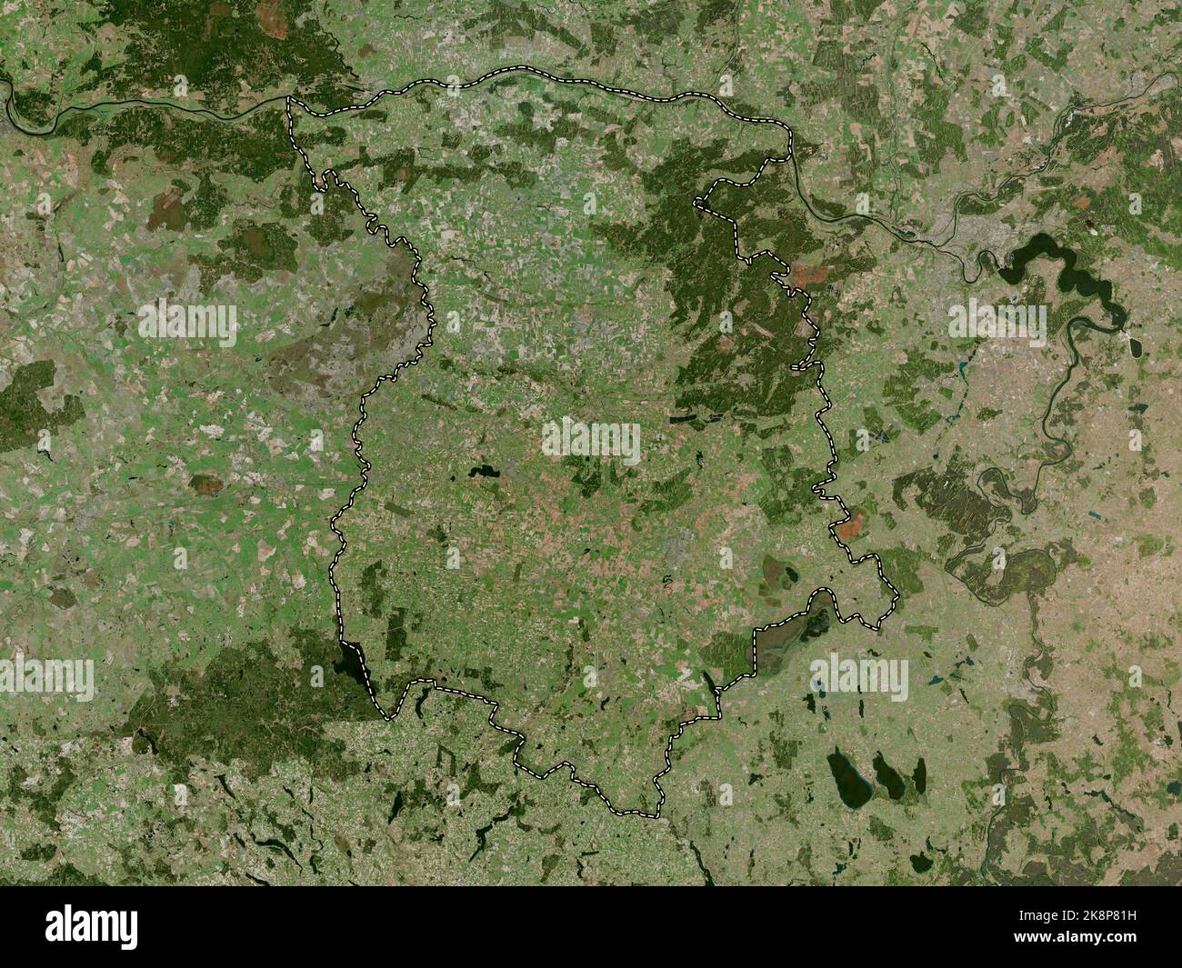 Marijampoles, county of Lithuania. High resolution satellite map Stock ...