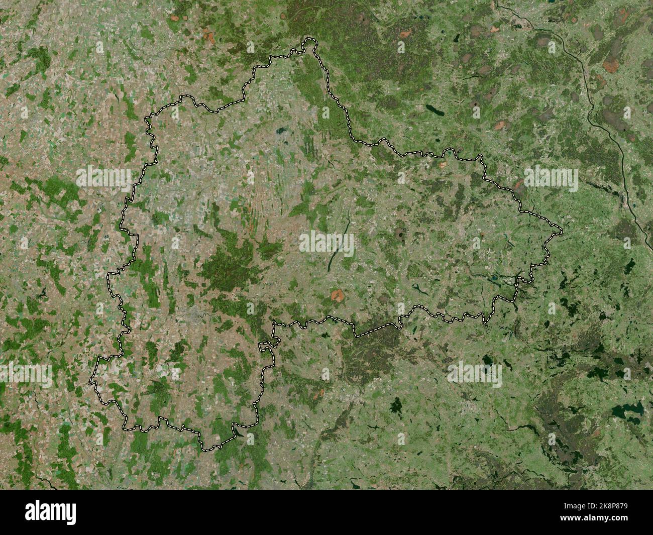 Panevezio, county of Lithuania. High resolution satellite map Stock ...