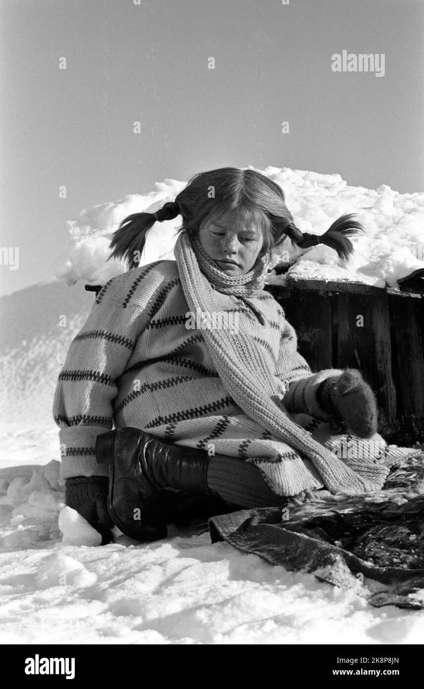 Røros March 1968 Recording the movie about Pippi Longstocking from the ...