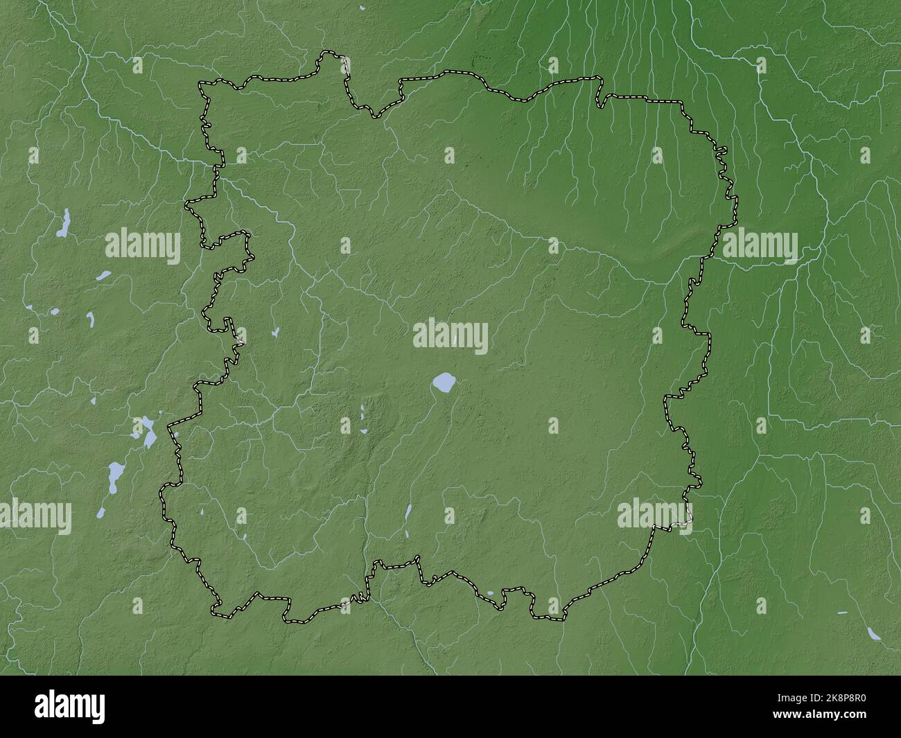 Siauliai, county of Lithuania. Elevation map colored in wiki style with ...