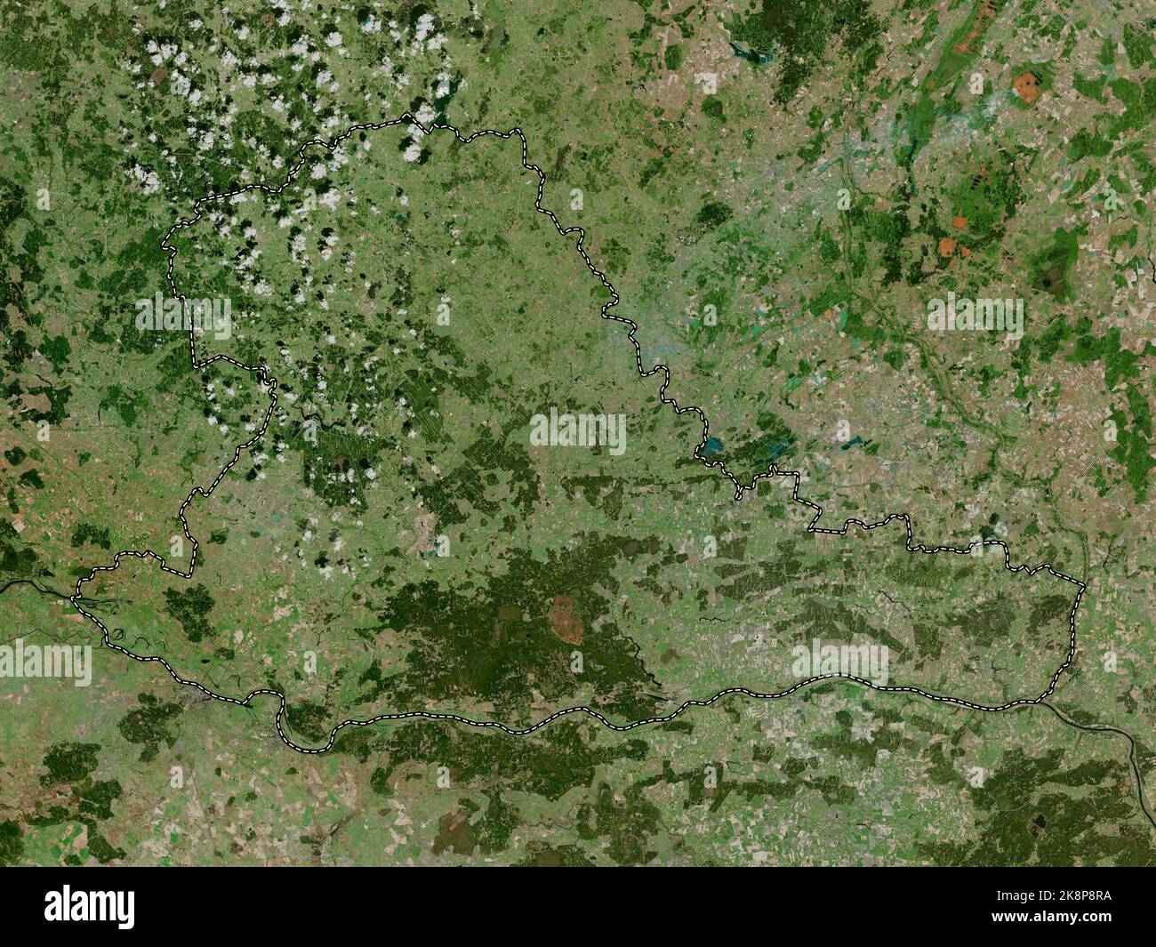 Taurages, county of Lithuania. High resolution satellite map Stock ...