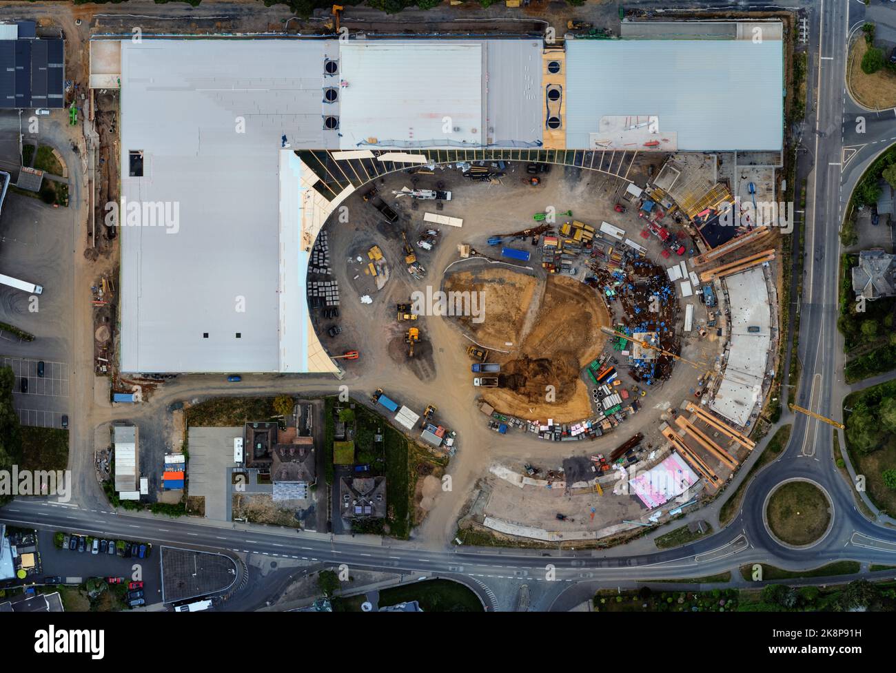 An aerial view of the Rastal Center shopping Mall site during ...