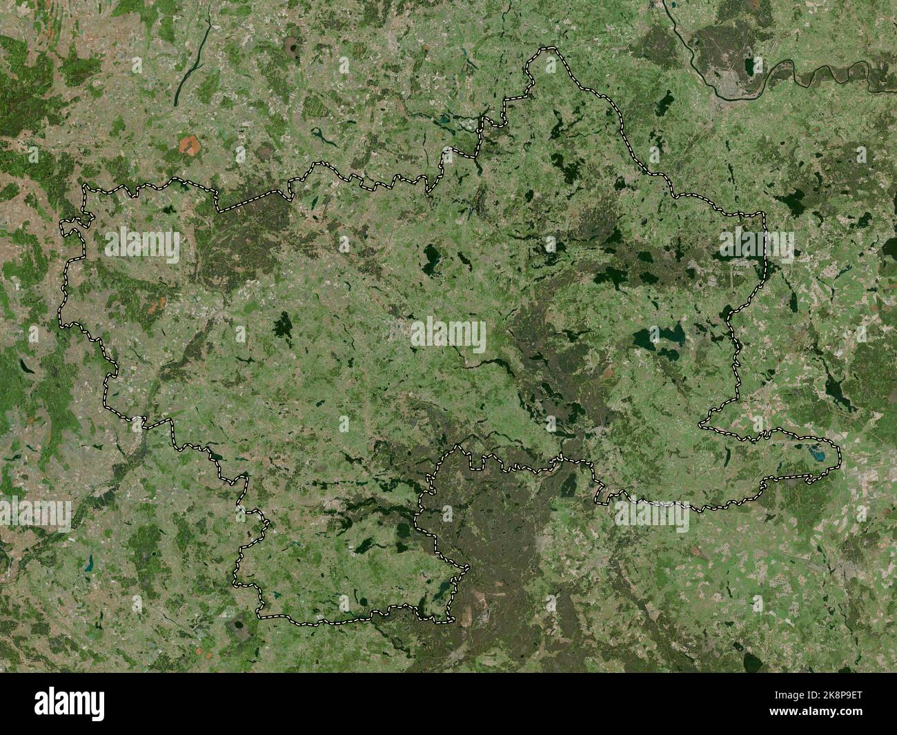 Utenos, county of Lithuania. High resolution satellite map Stock Photo ...