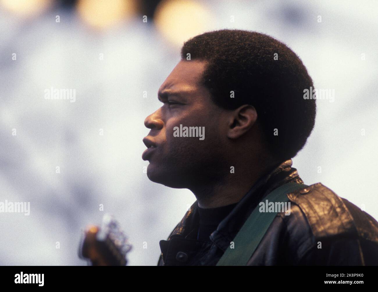 1987 blues artist cray in action at valle hovin photo hi-res stock ...