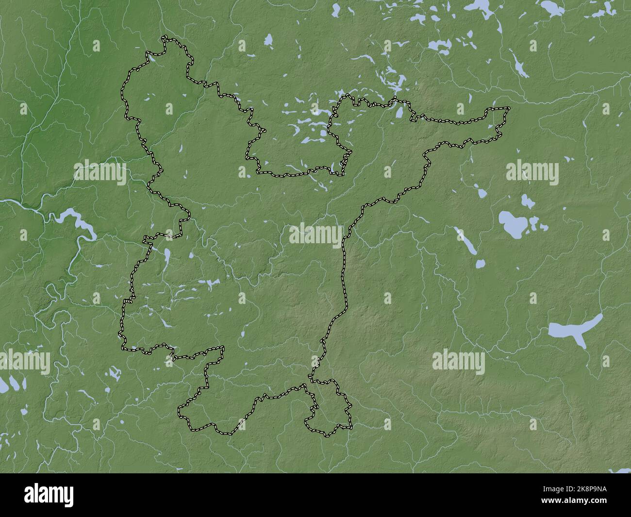 Vilniaus, county of Lithuania. Elevation map colored in wiki style with ...