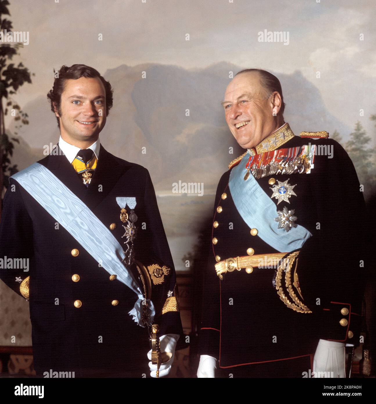 Oslo, October 1974: King Carl Gustaf of Sweden on an official visit to ...